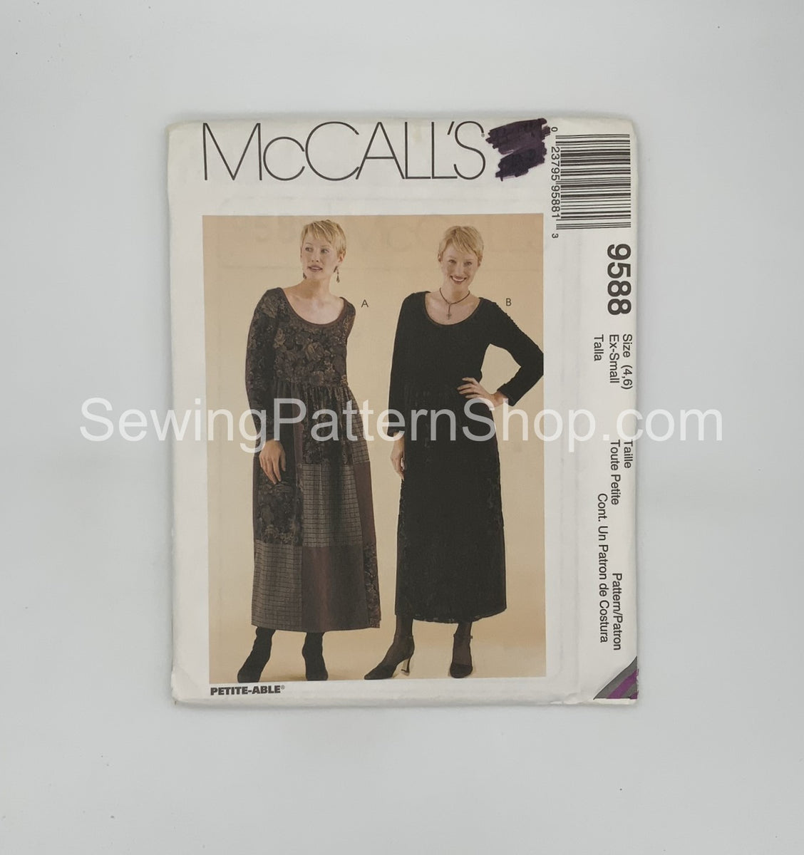 McCall's 9588 (1998) Dress - Vintage Uncut Sewing Pattern ...