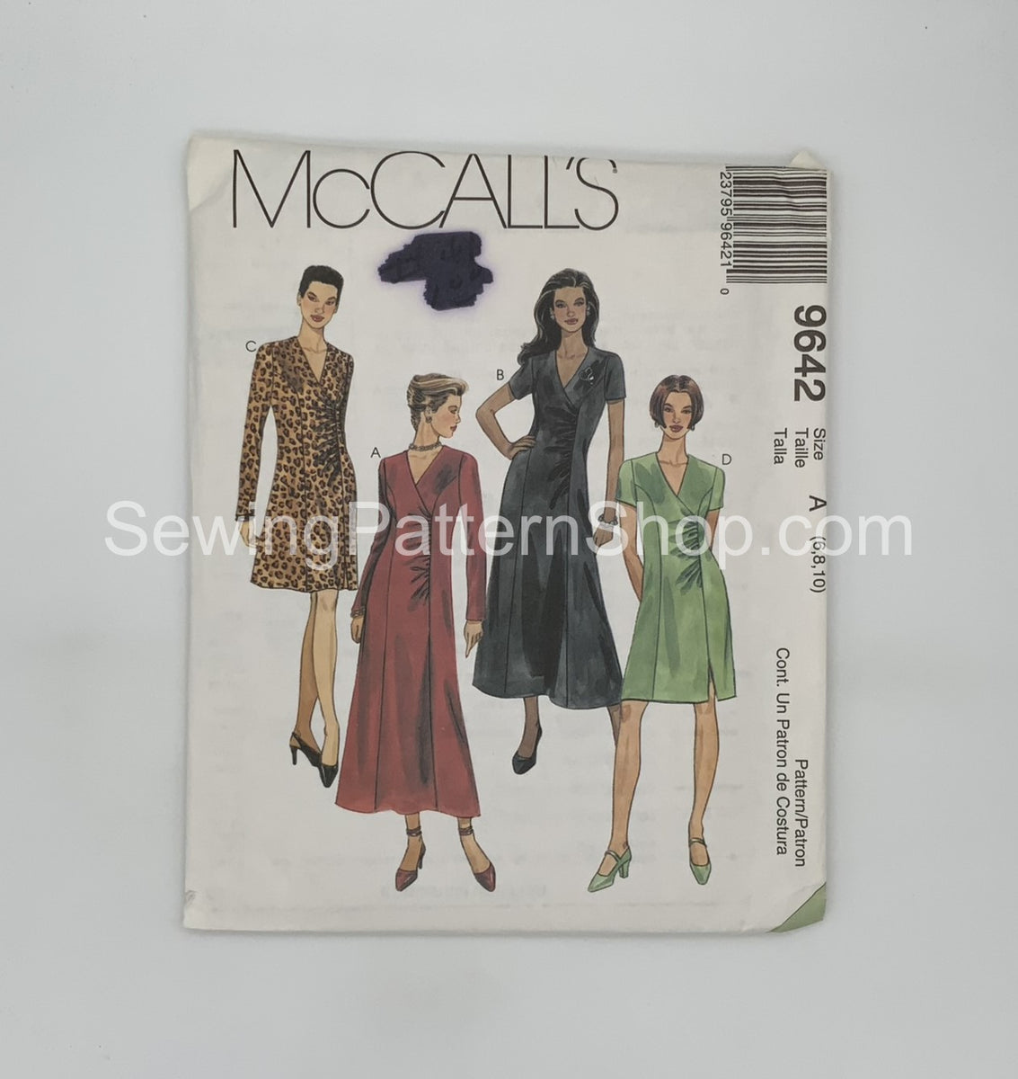 McCall's 9642 (1998) Dress with Sleeve and Length Variations - Vintage ...