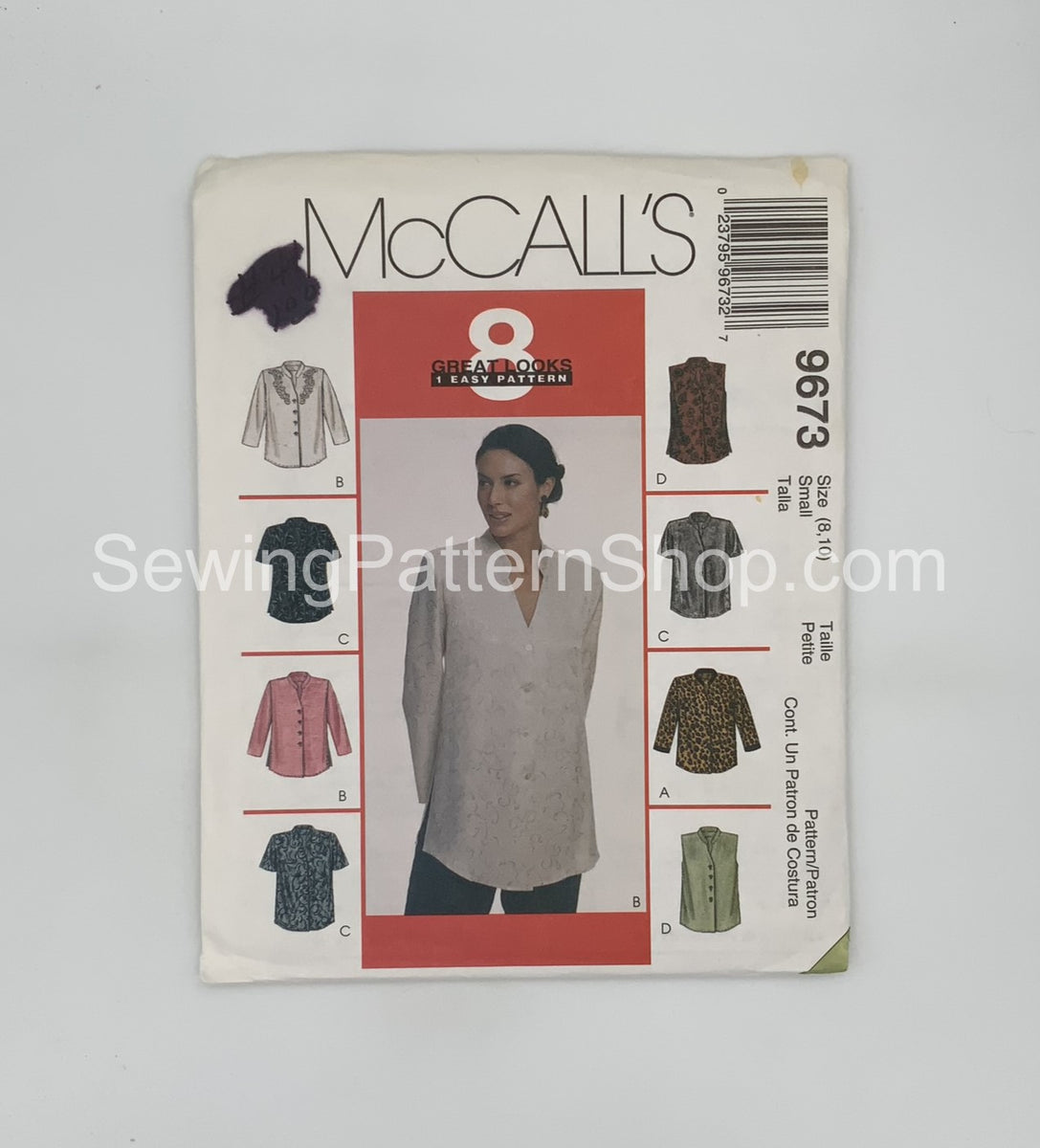 McCall's 9673 (1998) Tops with Sleeve Variations - Vintage Uncut Sewin ...