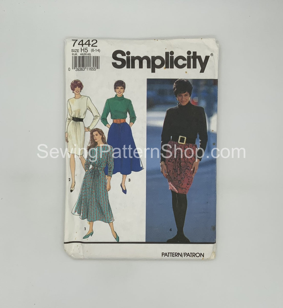 Simplicity 7442 (1991) Dress with Style Variations - Vintage Uncut Sew ...