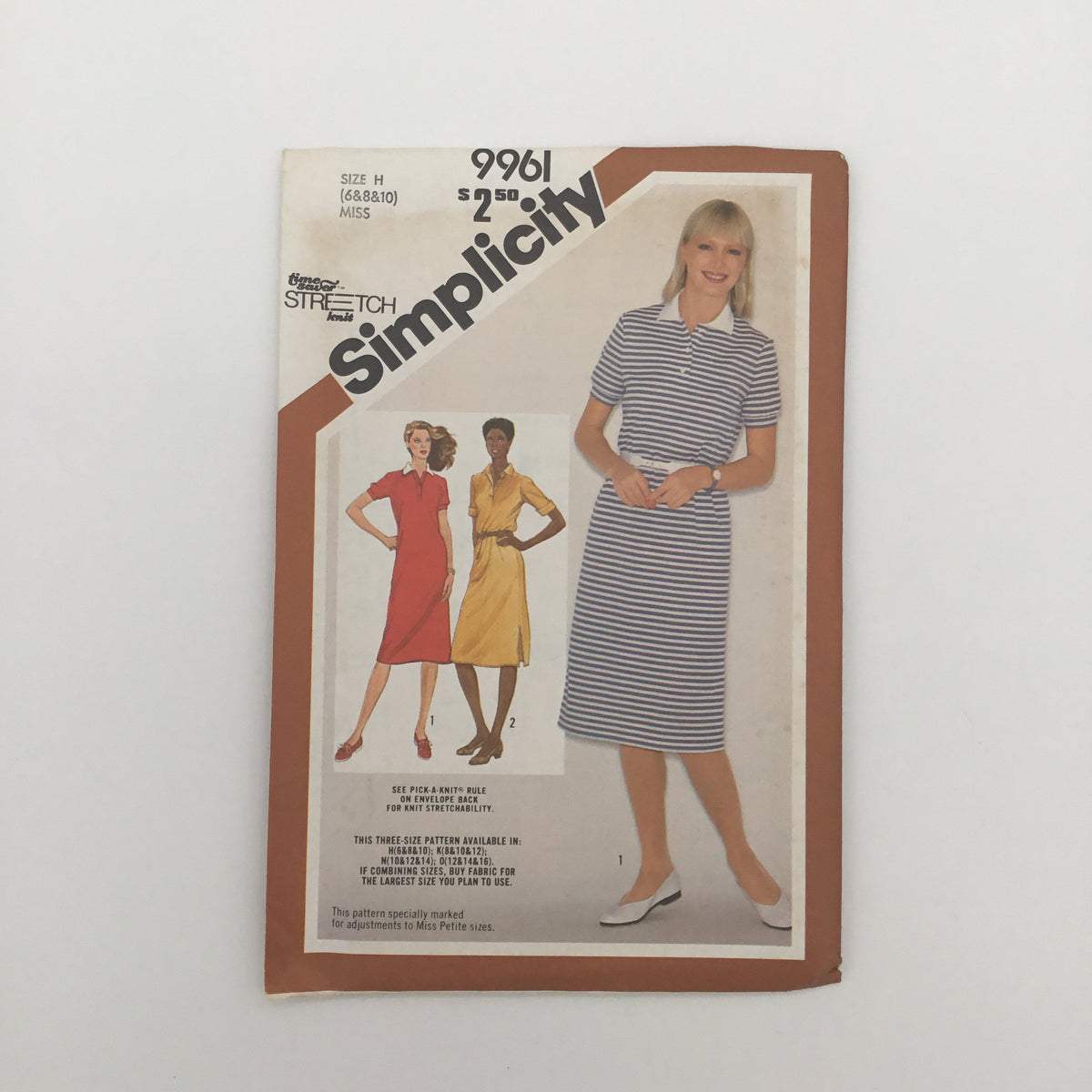 Simplicity 9961 (1981) Dress - Vintage Uncut Sewing Pattern ...