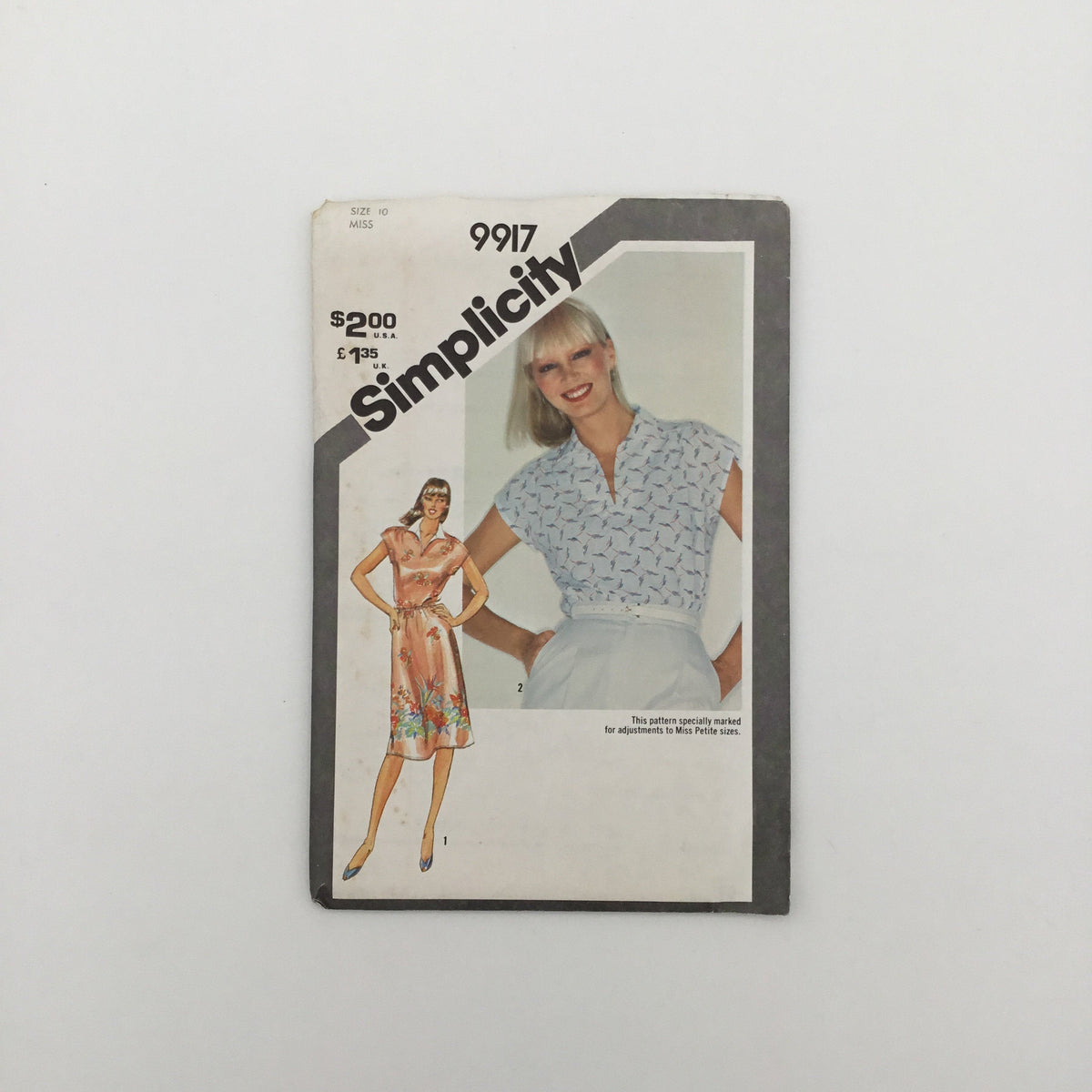 Simplicity 9917 (1981) Dress and Top - Vintage Uncut Sewing Pattern ...