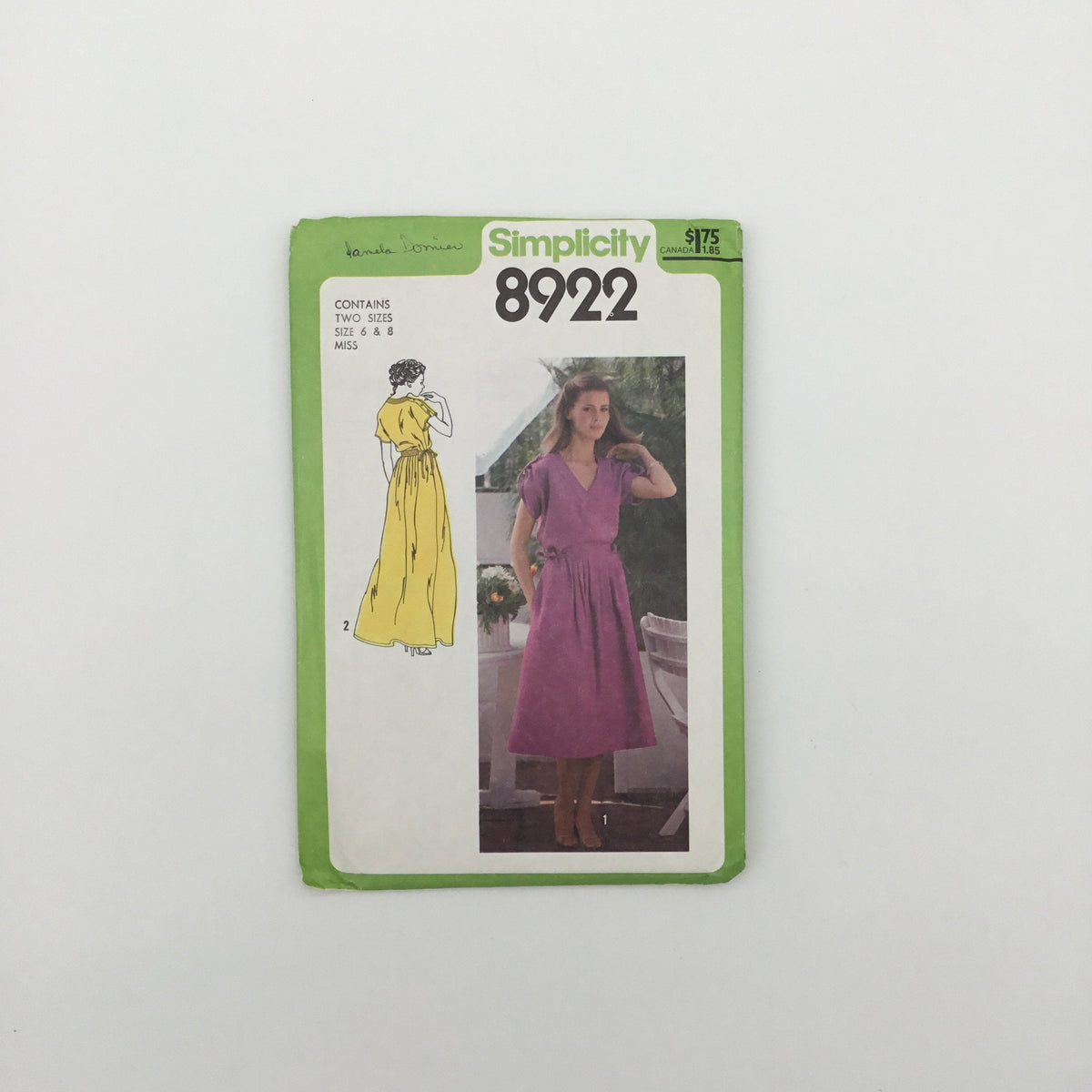 Simplicity 8922 (1979) Dress with Length Variations - Vintage Uncut Se ...