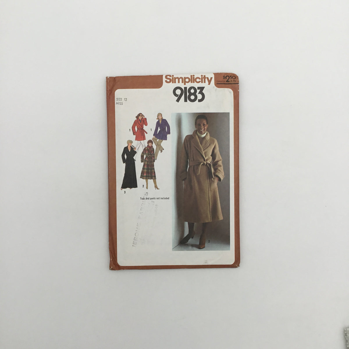 Simplicity 9183 (1979) Coat with Length Variations - Vintage Uncut Sew ...