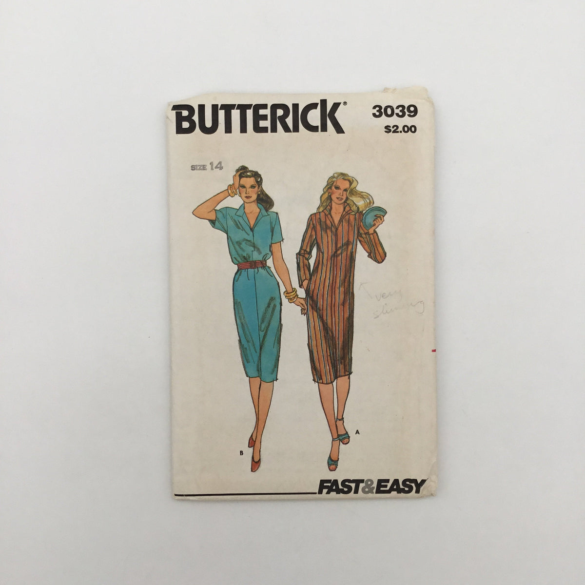 Butterick 3039 Dress with Sleeve Variations - Vintage Uncut Sewing Pat ...